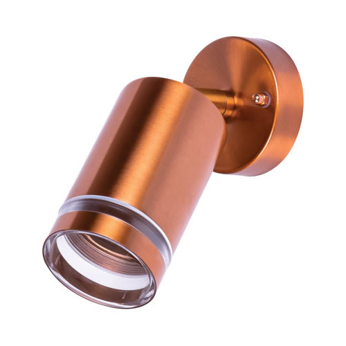 Integral LED Copper IP65 Single Adjustable GU10 Wall Light ILDED055 ...