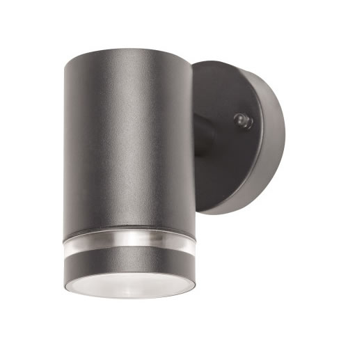 Integral LED Anthracite Grey IP65 Single GU10 Wall Light ILDED059 ...