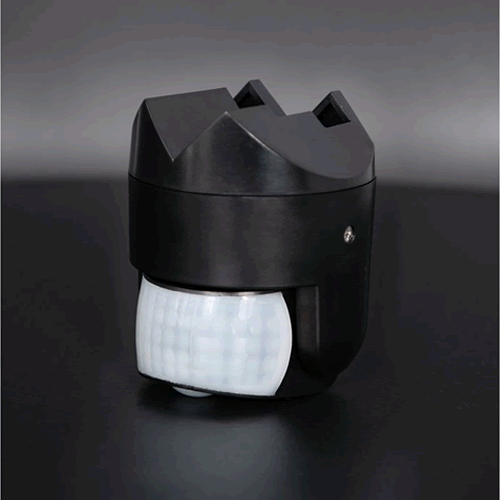 KSR Black External IP65 PIR Sensor c/w Ceiling & Corner Brackets ...