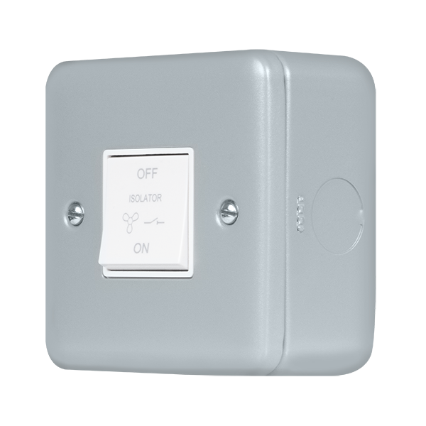Click Metal Clad Pro Grey 10A 3 Pole Fan Isolation Plate Switch MCP020 ...